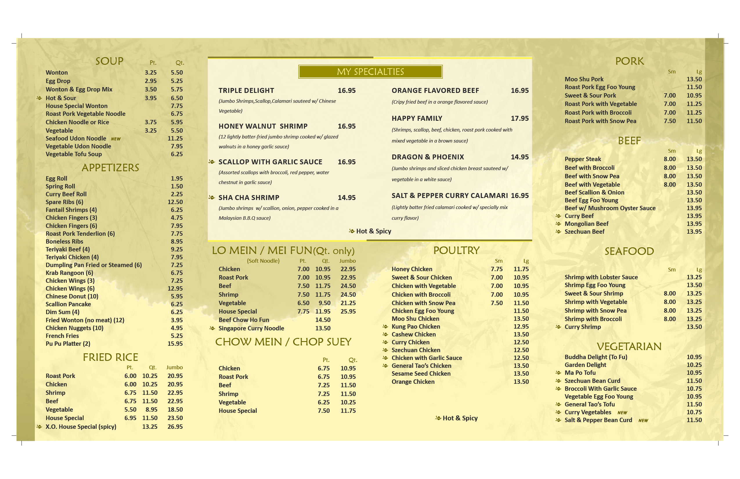 Menu – china town chef